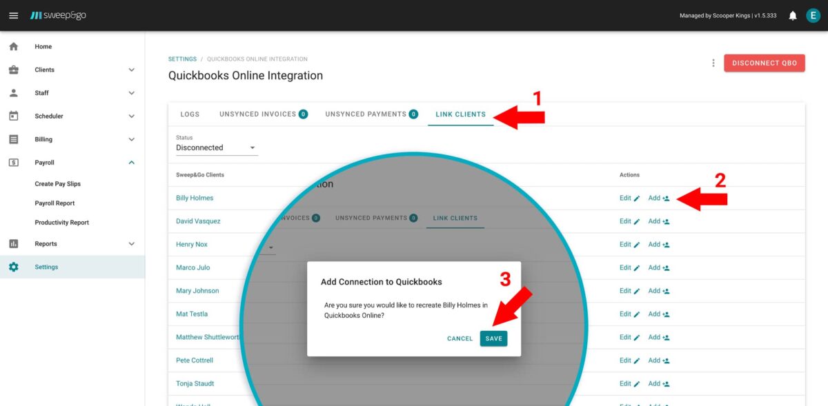 Quickbooks Online - Quickbooks Online Integration - Sweep&Go