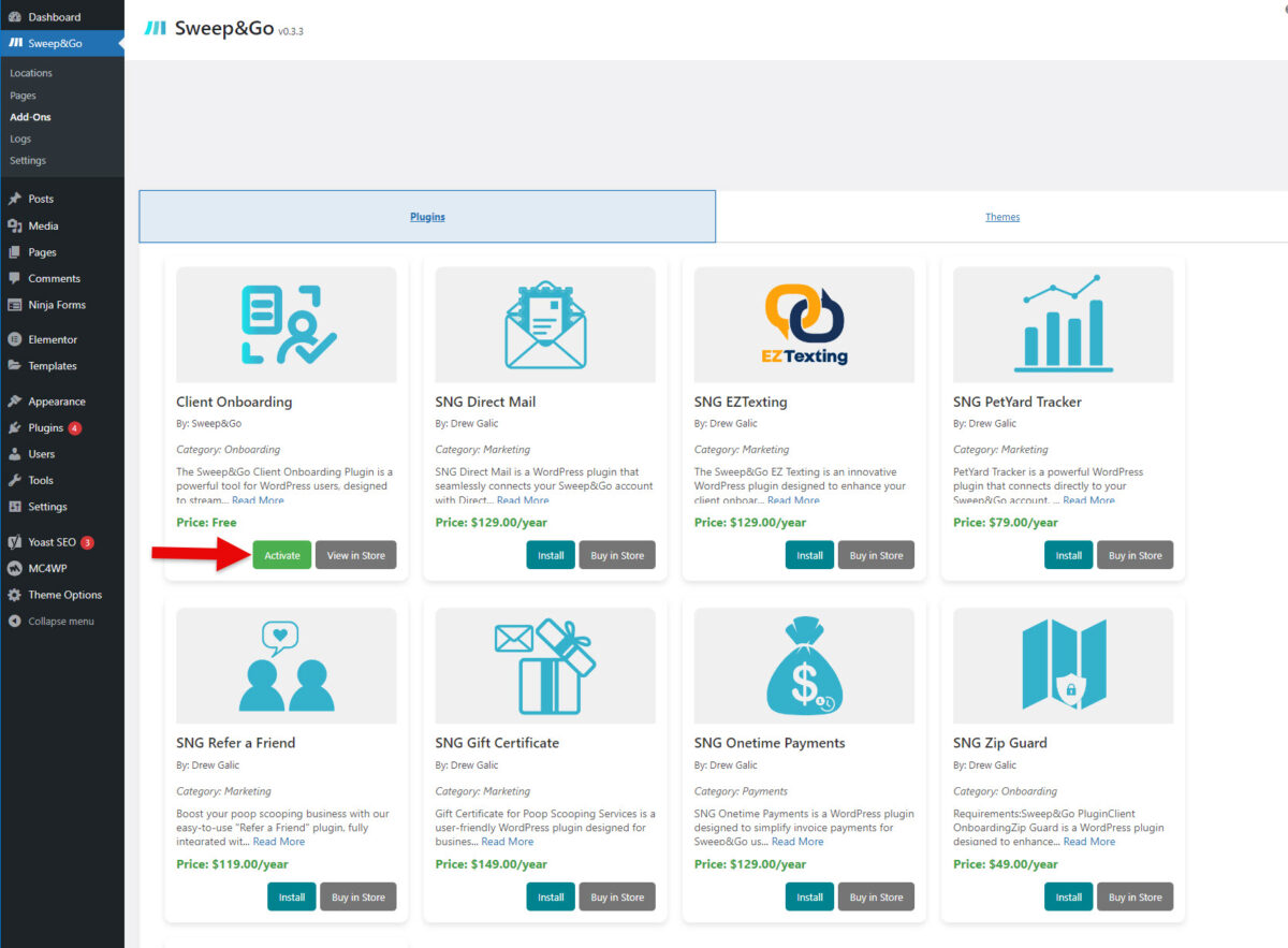 Sweep&Go Client Onboarding Plugin for WordPress - Sweep&Go