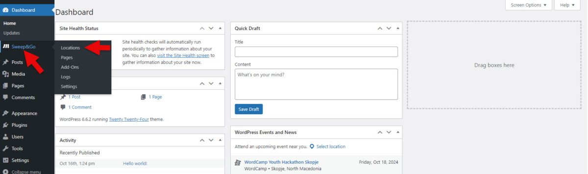 Sweep&Go Client Onboarding Plugin for WordPress - Sweep&Go