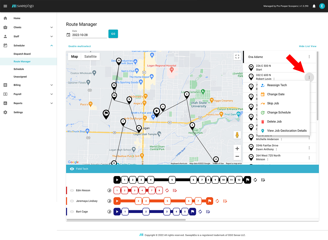 Route Manager - Scheduler - Sweep&Go