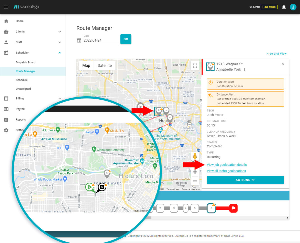 Route Manager - Scheduler - Sweep&Go