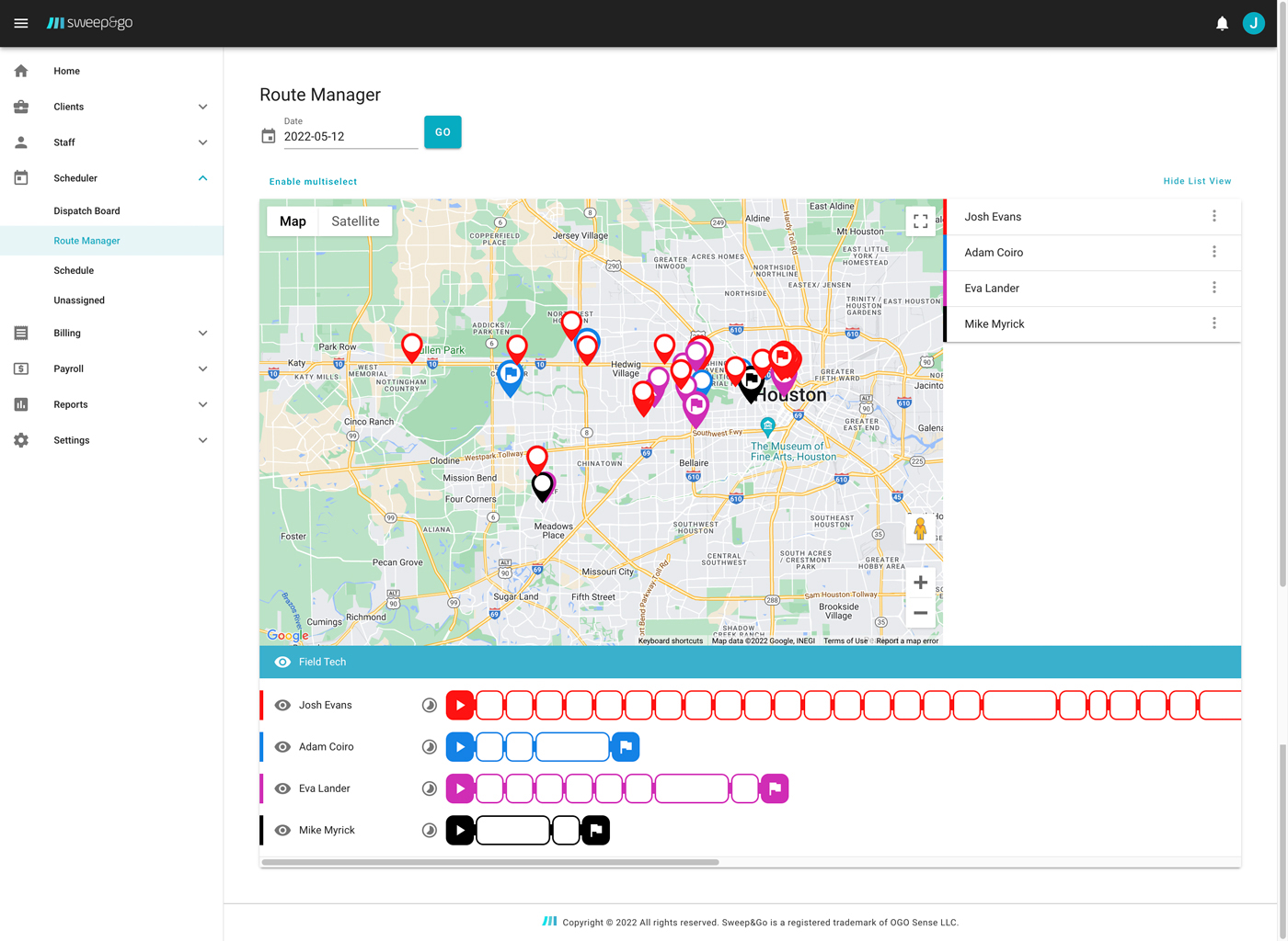 Route Manager - Scheduler - Sweep&Go