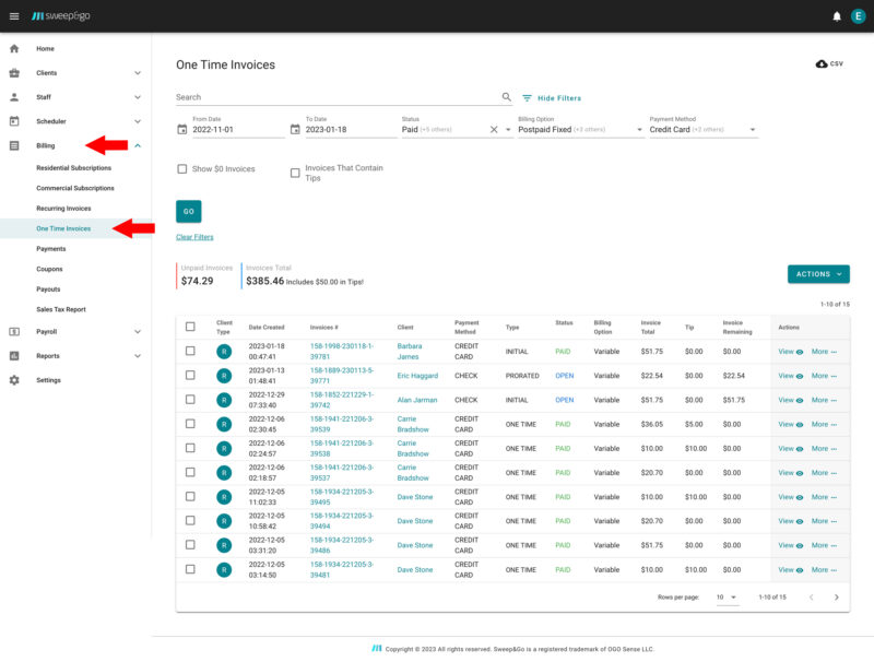 What does the software have as far as reports for tax purposes ...
