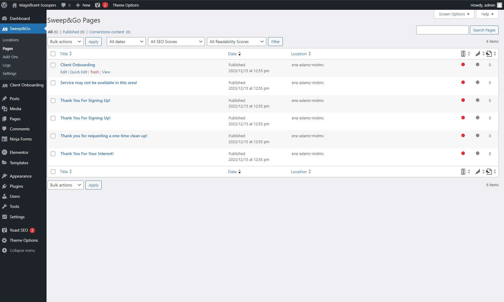 Styling Client Onboarding Form - Sweep&Go