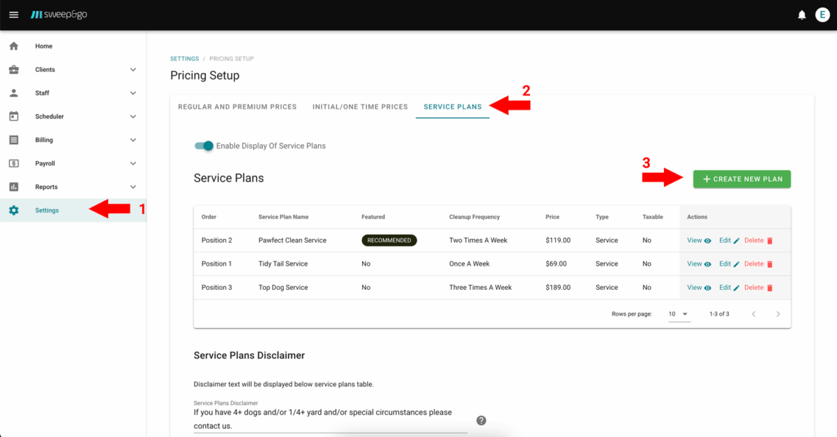 How to Create Service Plans - Client Onboarding - Sweep&Go